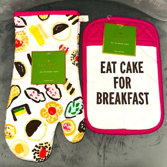 kate spade | Kitchen | Kate Spade Eat Cake For Breakfast Kitchen Set ...